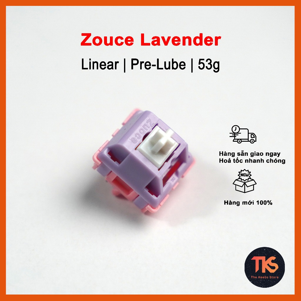 Switch Zouce Lavender | Linear 53g | Công tắc bàn phím cơ | TKS | Shopee Việt Nam