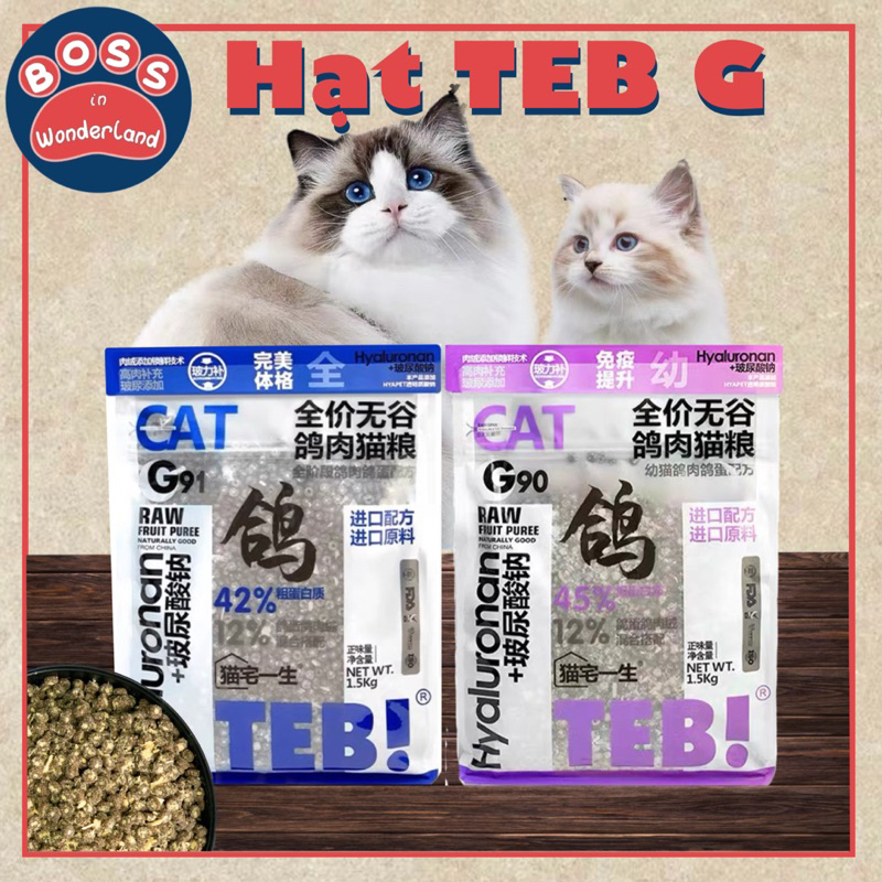 Hạt TEB G cao cấp G90 G91 mix ruốc thịt cho mèo gói 1KG5 | Shopee Việt Nam