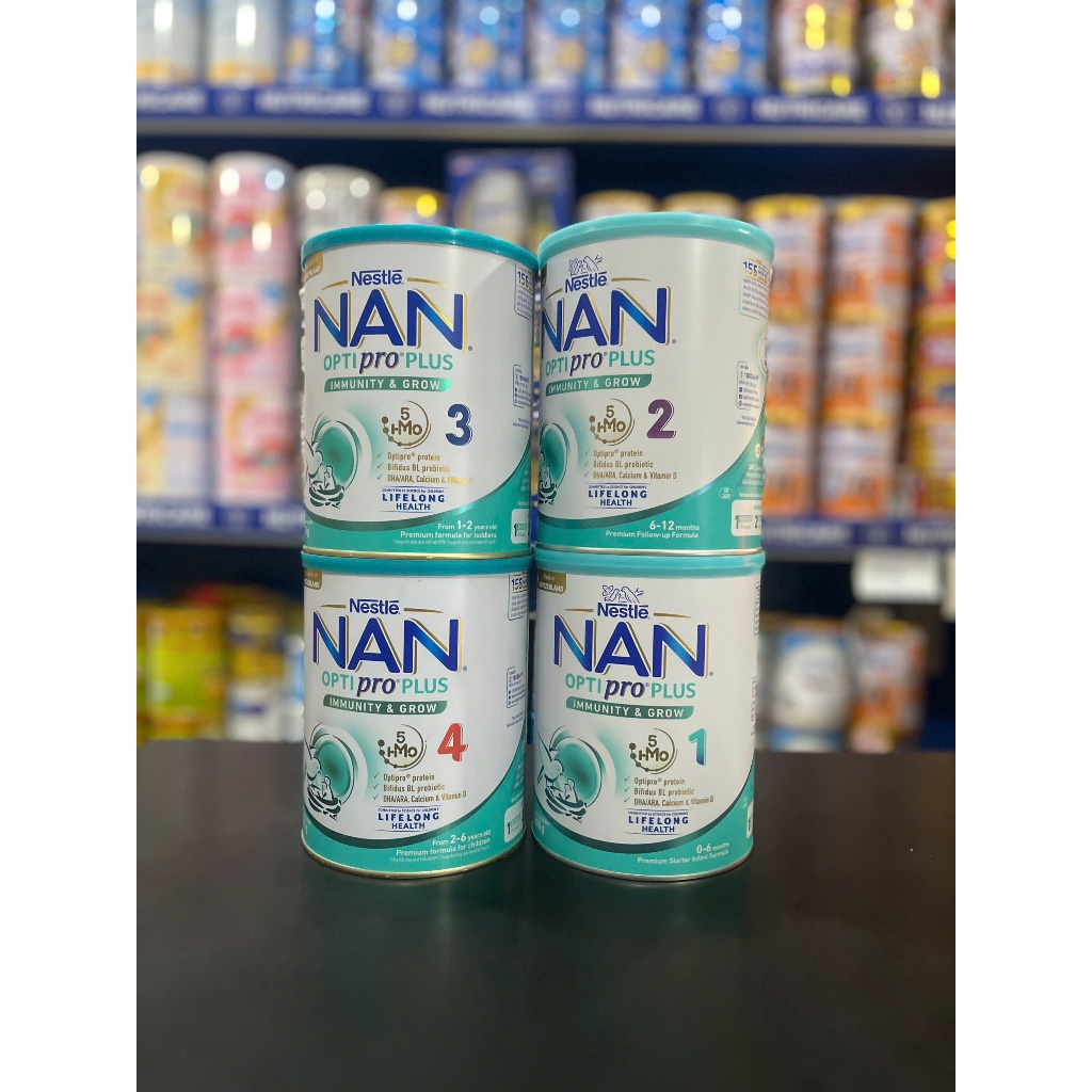 Sữa Nan Optipro PLUS lon 800g với 5HMO sản xuất tại Thụy Sỹ đủ Size cho bé | Shopee Việt Nam