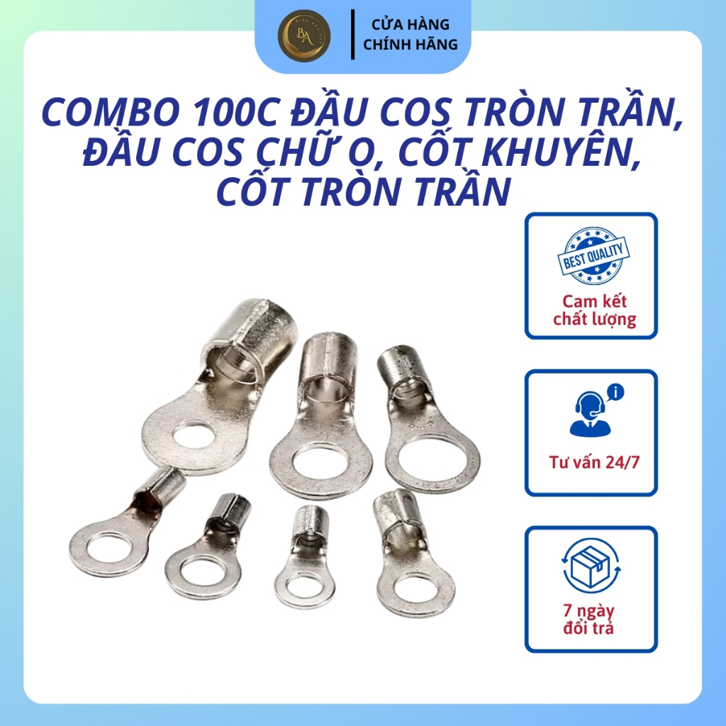 Combo 100c Đầu Cos Tròn Trần,đầu cos chữ o, cốt khuyên, cốt tròn trần | Shopee Việt Nam