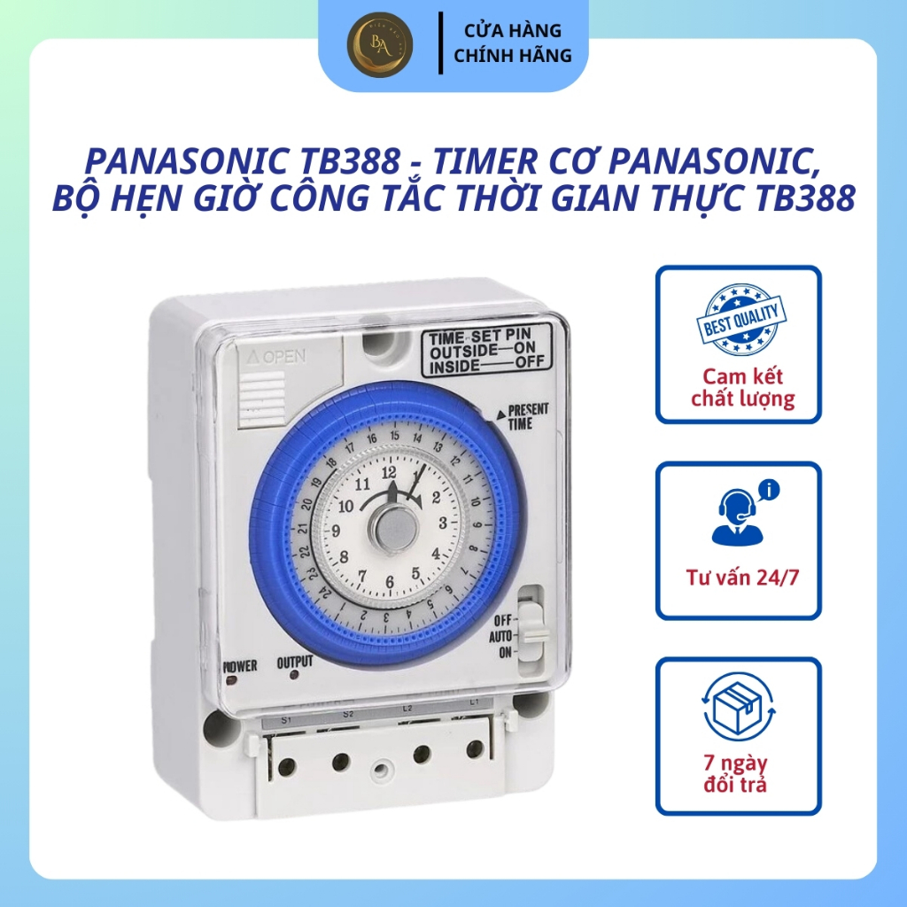 Panasonic TB388 - Timer Cơ Panasonic,Bộ Hẹn Giờ Công Tắc Thời Gian Thực ...