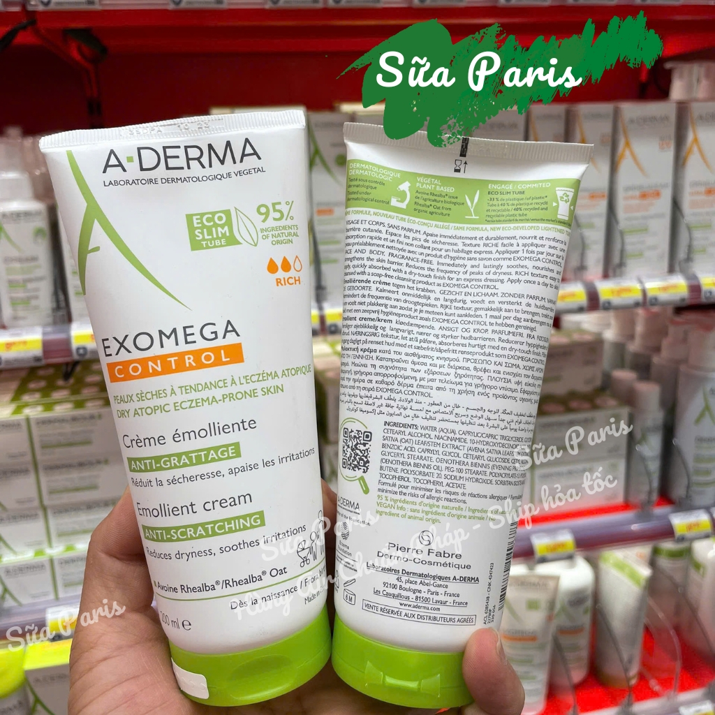 Kem dưỡng da Aderma Exomega control 200ml dành cho da khô, da cơ địa ...
