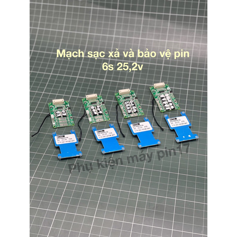 Mạch sạc xả và bảo vệ khối pin 6s - 25,2v kèm dây AWG, loại cao cấp có ...