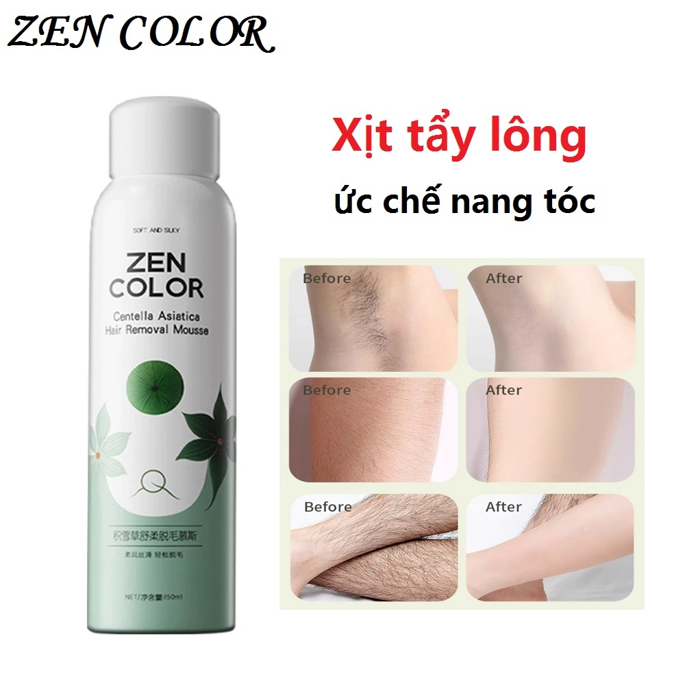 ZEN COLOR Xịt tẩy lông vĩnh viễn giúp triệt lông và triệt lông nhanh ...