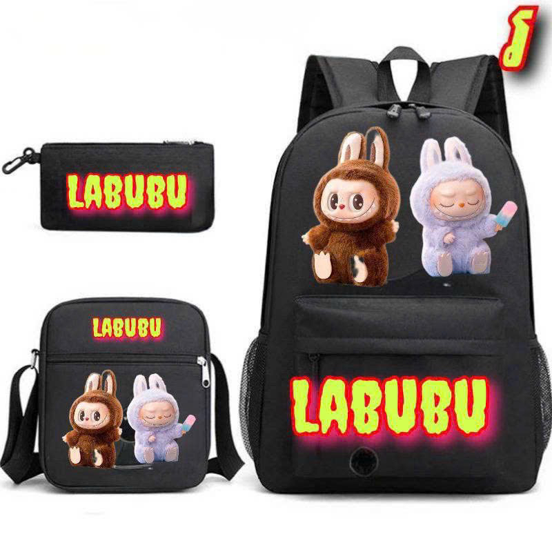 Set 3 món balo mang đi chơi đi học LABUBU CB08 vừa A4 | Shopee Việt Nam