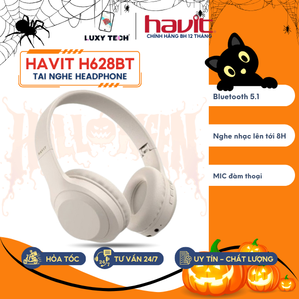 Tai Nghe Bluetooth Headphone HAVIT H628BT Bluetooth 5.1, Nghe Nhạc 8H - BH 12 Tháng | Shopee ...