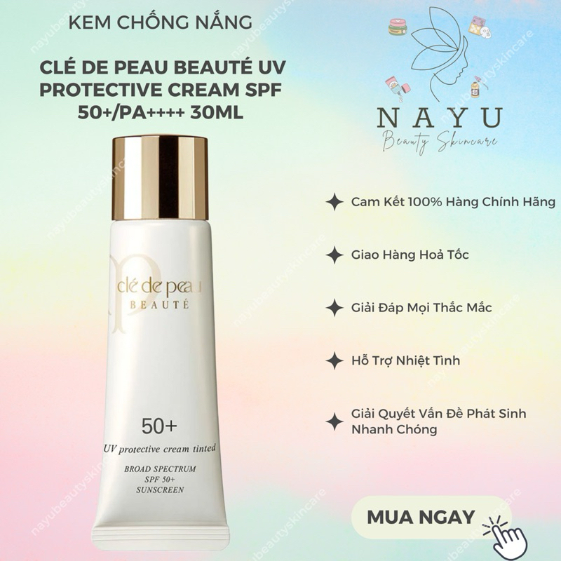 [BILL DUTY] KEM CHỐNG NẮNG CLÉ DE PEAU BEAUTÉ UV PROTECTIVE CREAM SPF 50+/PA++++ 30ML TONE PINK ...