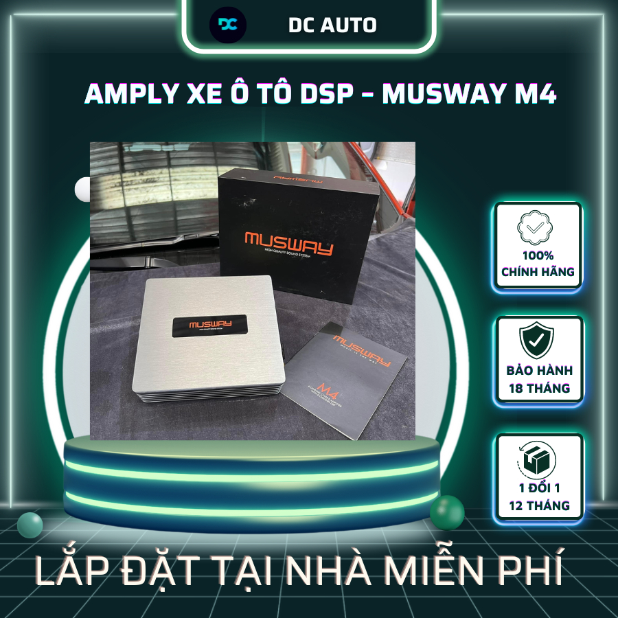 Amply xe hơi DSP Musway M4 | 4 chanel/55 Watts | Shopee Việt Nam