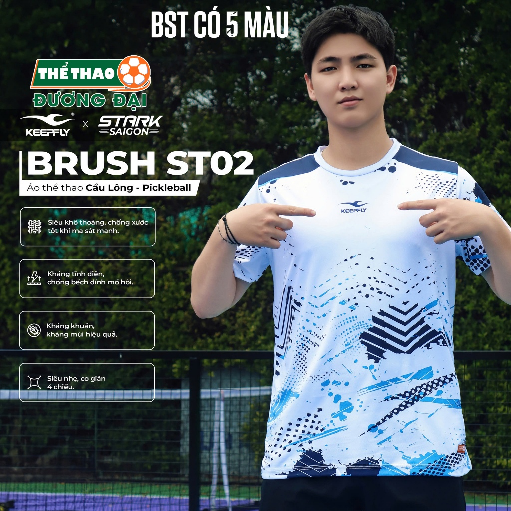Áo Cầu Lông - Pickleball Nam Nữ Keepfly Brush ST02 Thun Mè Cao Cấp Thoáng Khí | Shopee Việt Nam