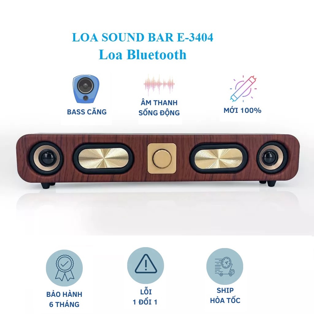 Loa Bluetooth E3404 Sound Bar mini, loa máy tính, laptop, điện thoại ...