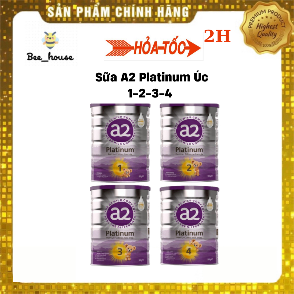 Sữa A2 Platium số 1,2,3,4 Úc chuẩn chính hãng 900gram Mẫu mới ...