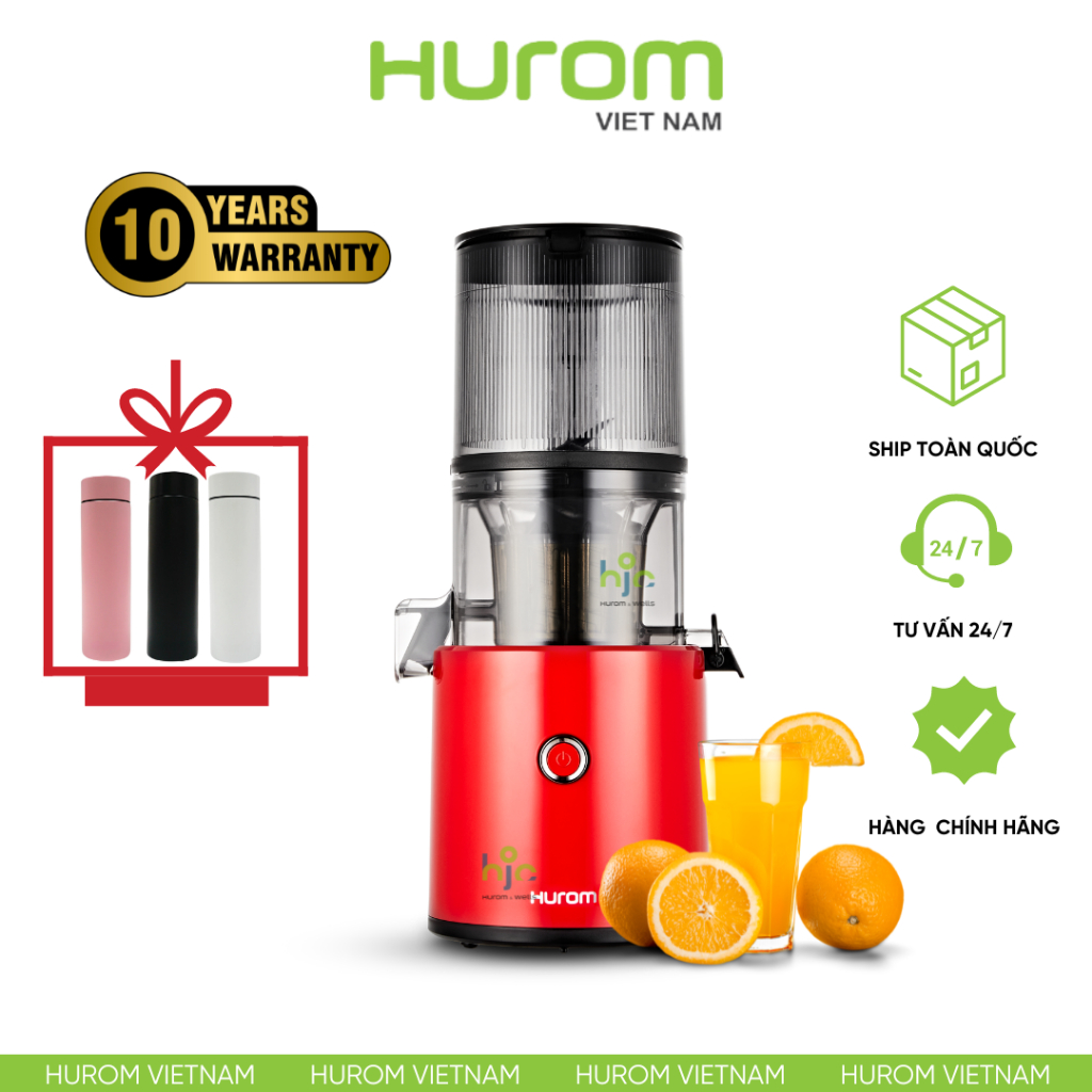 Máy ép chậm trái cây Hurom H300E, Ép kiệt bã, Công suất 150W, 75 vòng ...
