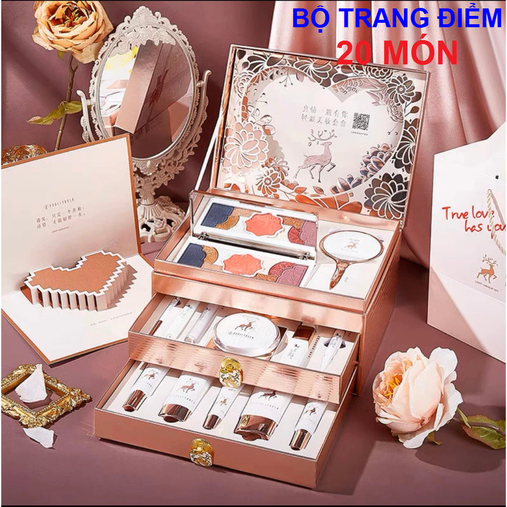 Bộ trang điểm và Skincare 3 tầng đầy đủ 20 món YOULI YOULA nội địa ...