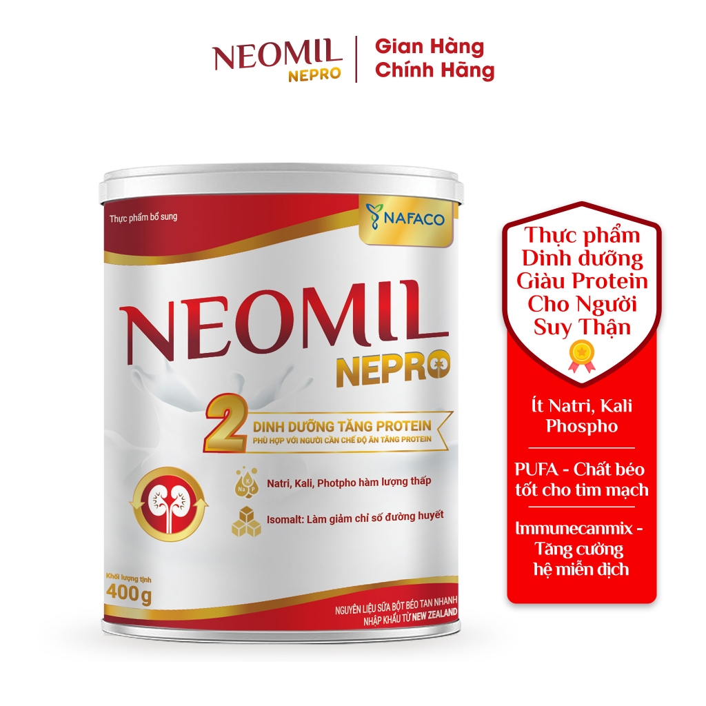[Chính Hãng] Sữa NEOMIL NEPRO 2 400G - Dinh Dưỡng Giàu Protein Cho Người Suy Thận | Shopee Việt Nam