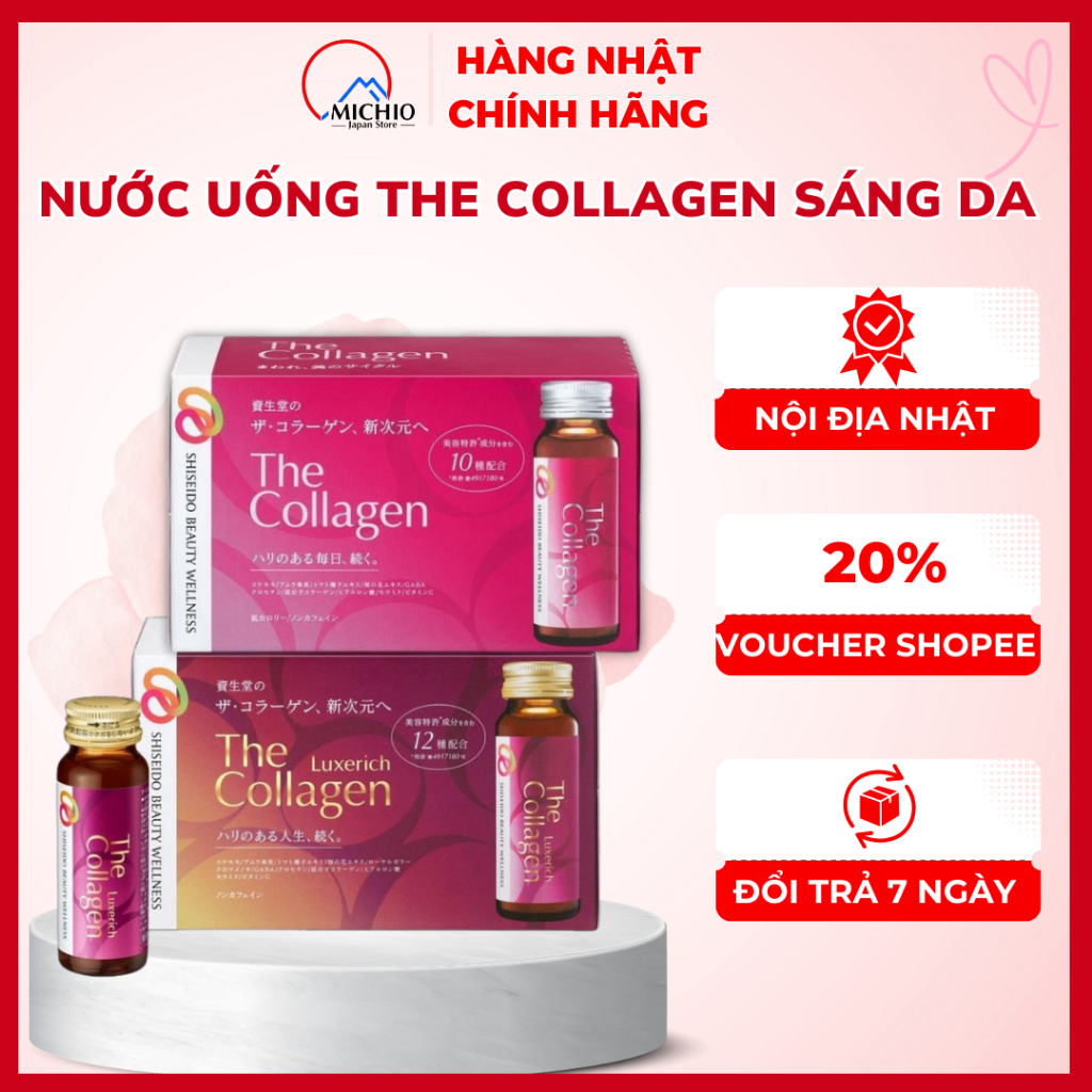 The Collagen Shiseido dạng chai nước uống Nhật Bản giúp đẹp da 10 chai ...