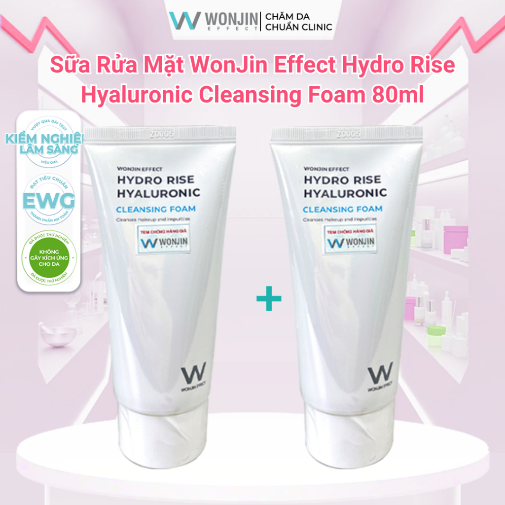 [CO4- MUA 1 TẶNG 1] Sữa Rửa Mặt WonJin Effect Hydro Rise Hyaluronic Cleansing Foam 80ml | Shopee ...