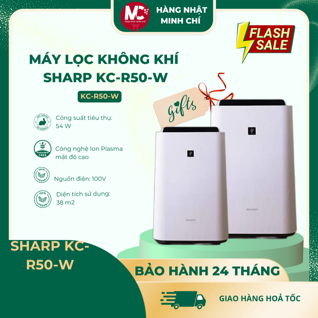 Máy lọc không khí Sharp KC50-W Mới 100-R | Shopee Việt Nam