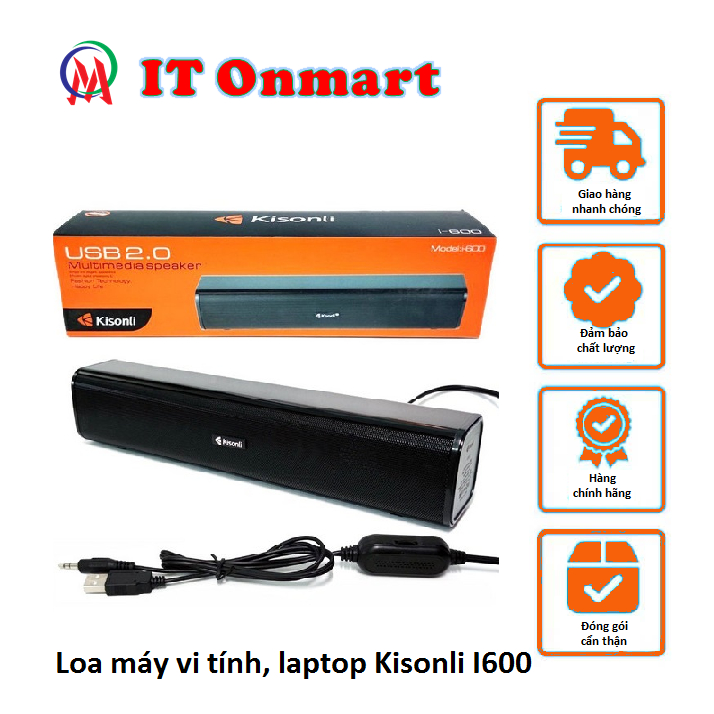 Loa Kisonli I600 nghe nhạc nhỏ gọn thiết kế sang trọng dùng cho PC ...