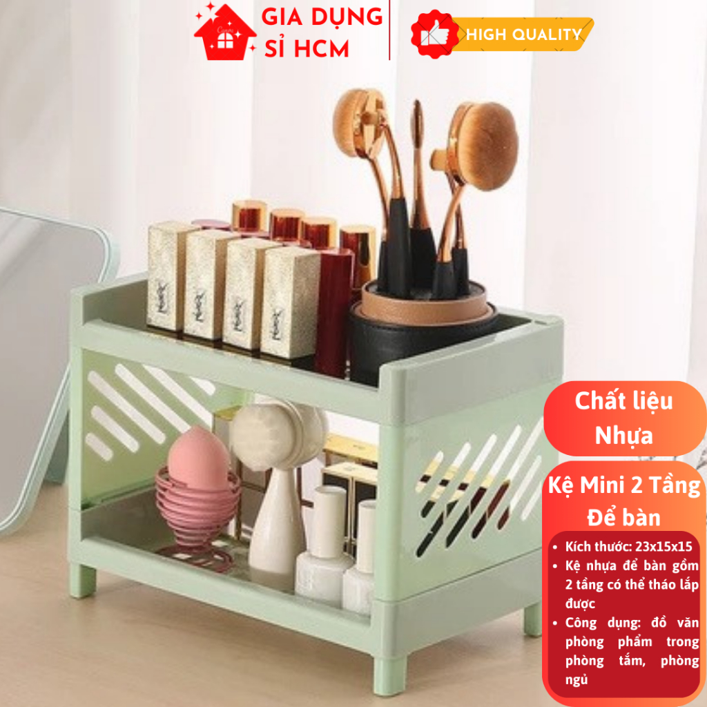 Kệ Nhựa Mini Để Bàn 2 Tầng, Kệ Nhựa Mini 2 Tầng, Kệ Mini Đa Năng ...