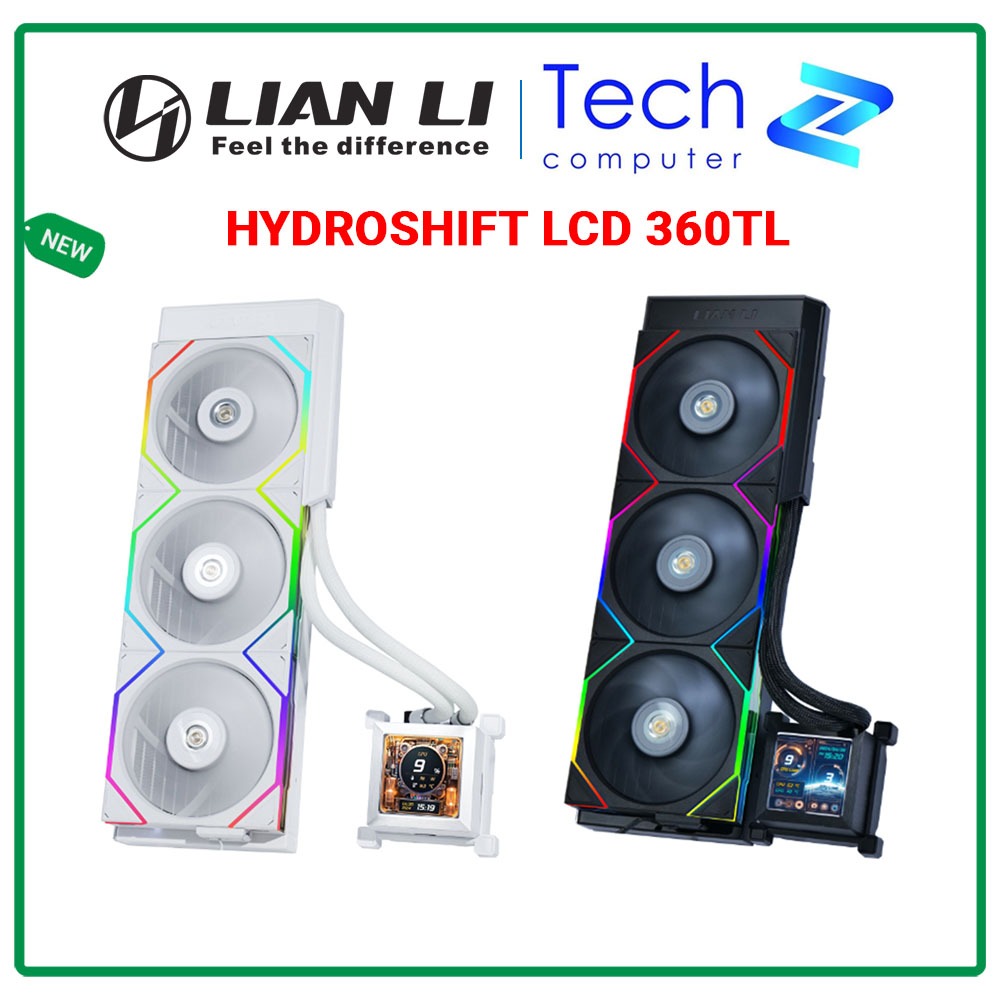 Tản nhiệt nước LIAN LI HydroShift LCD 360 TL Fan (Black/White) | Shopee ...