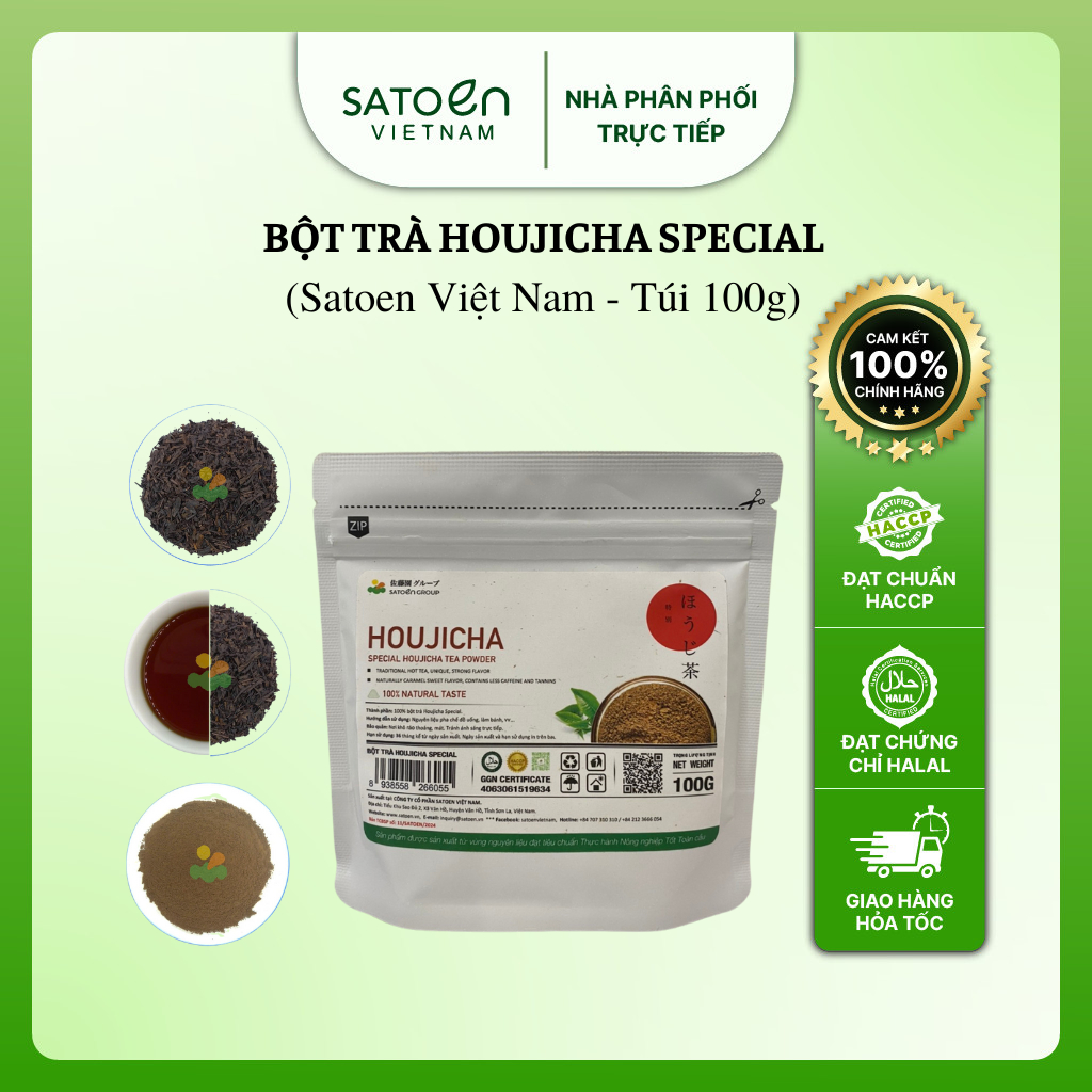 [NPP chính thức Satoen VN] Bột Houjicha 100g, bột houjicha special ...