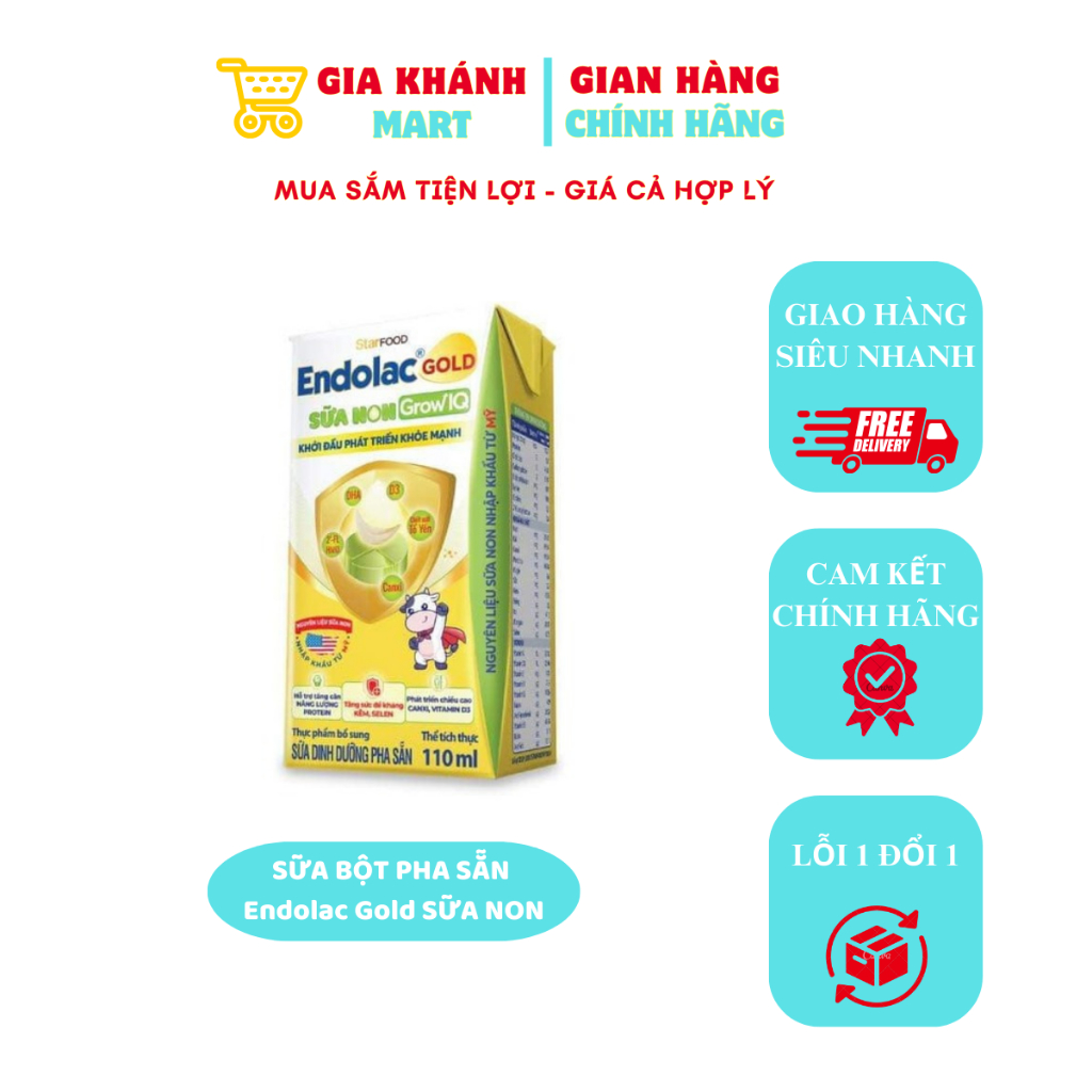 Sữa bột pha sẵn ENDOLAC GOLD SỮA NON hộp 110ml và 180ml | Shopee Việt Nam
