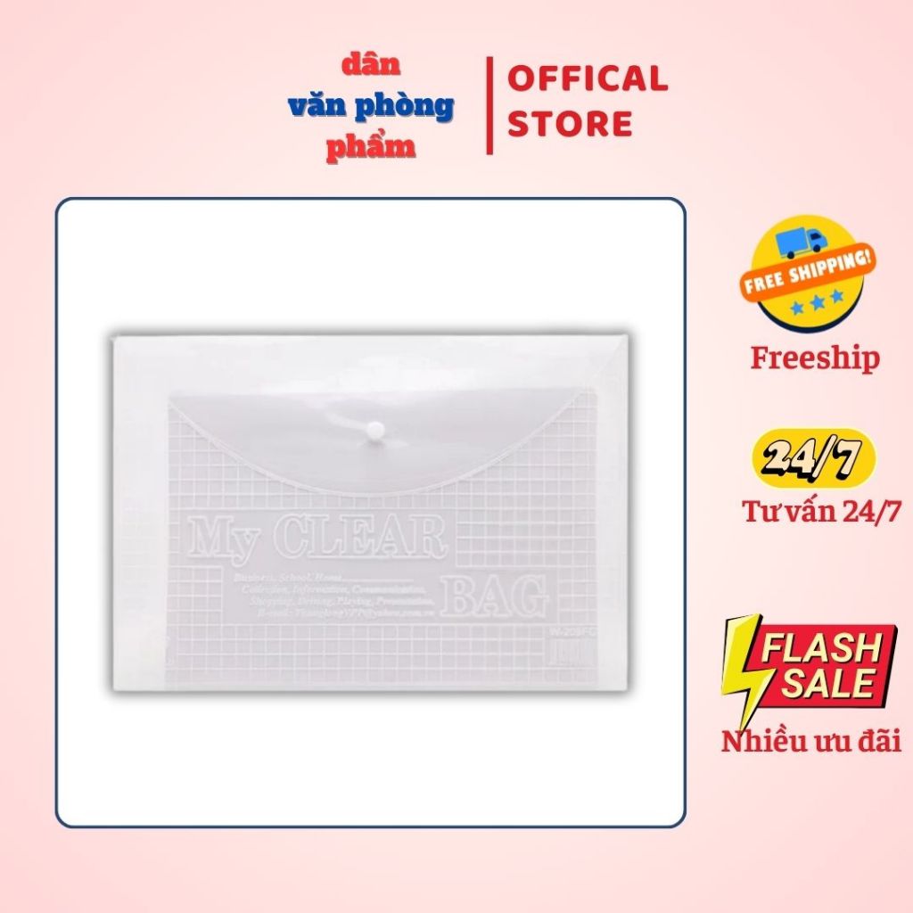 Túi khuy bấm-Túi Clear LẺ 1C Khổ A/ Khổ F | Shopee Việt Nam