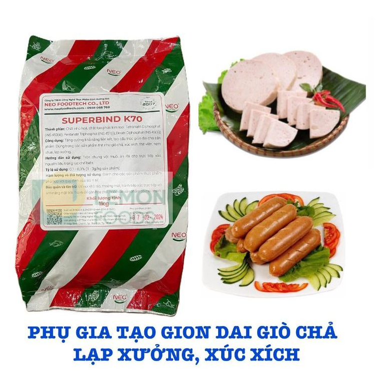 [500g-1Kg] Bột giòn dai Superbind K70 Đức tạo kết dính, giòn dai, chuyên dùng cho giò chả, lạp ...