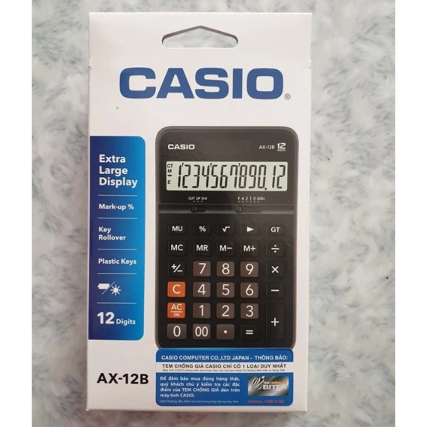 Máy tính Casio AX 12B chính hãng | Shopee Việt Nam