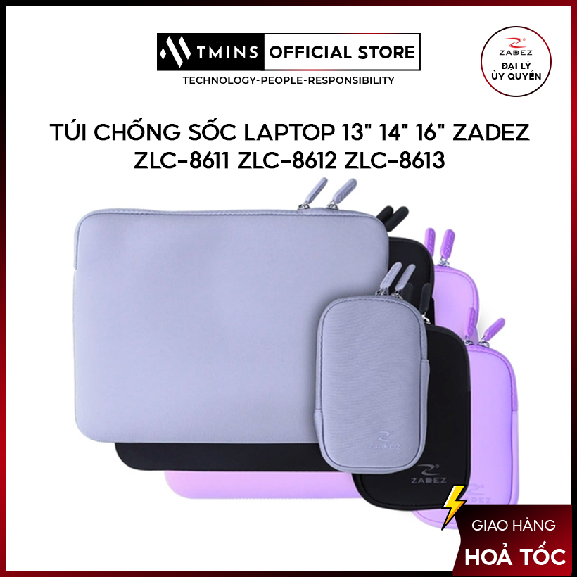 Túi chống sốc laptop 13" 14" 16" Zadez ZLC-8611 ZLC-8612 ZLC-8613 dành ...