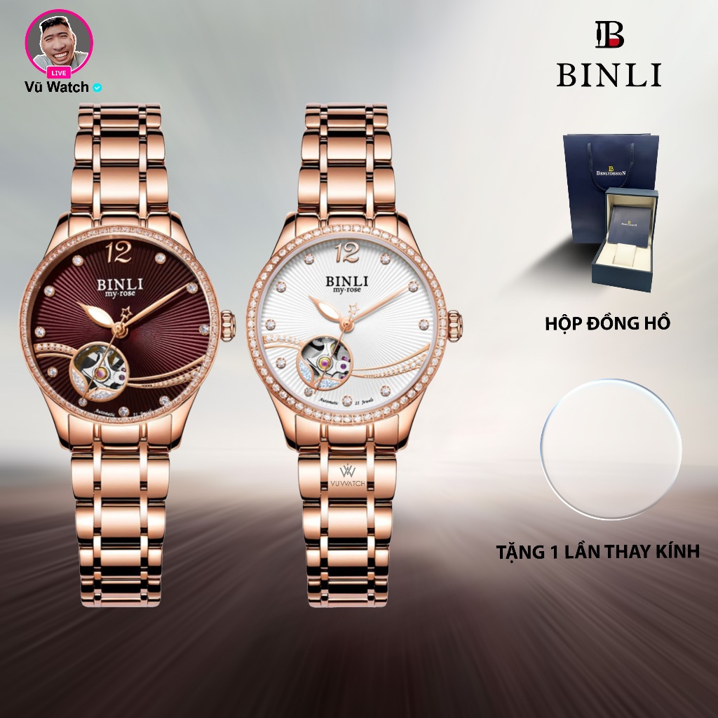 Đồng Hồ Nữ BINLI BY6143G | Tặng 1 lần thay kính miễn phí | Shopee Việt Nam