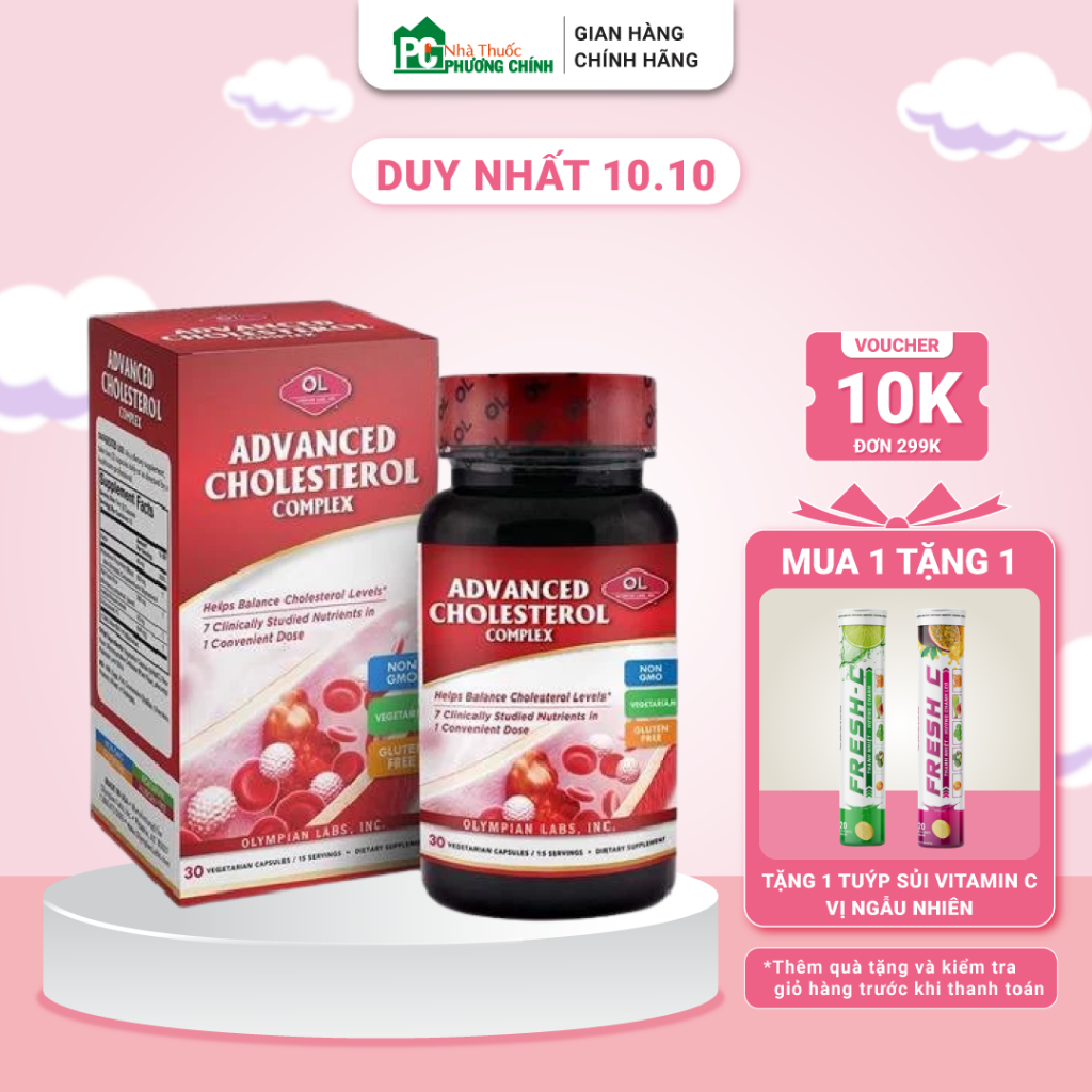 Viên Uống Giảm Mỡ Máu & Cholesterol Olympian Labs Advanced Cholesterol ...