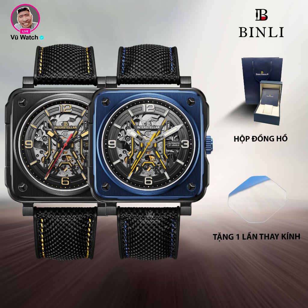 Đồng Hồ Nam BINLI BY6165G | Tặng 1 lần thay kính miễn phí | Shopee Việt Nam