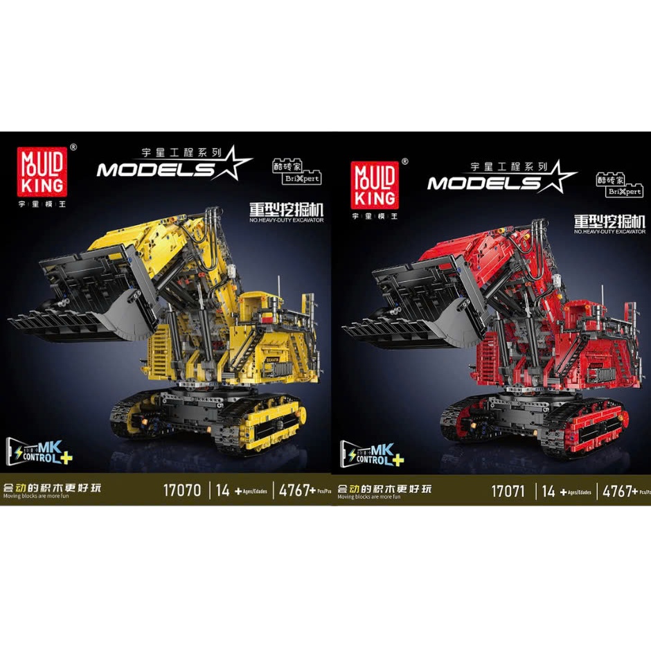 Mould King 17070 17071 Đồ chơi lắp ráp Máy xúc Liebherr R 9800 điều ...
