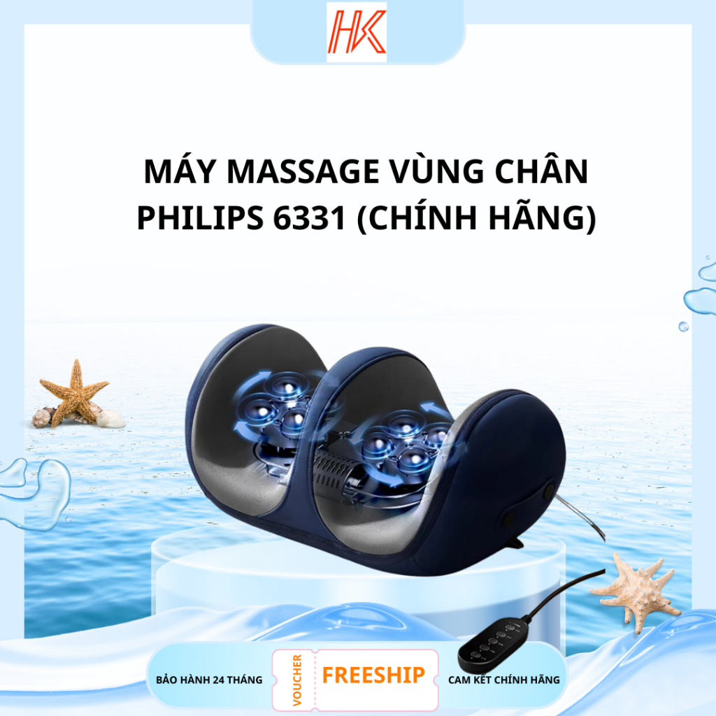 Máy Massage Vùng Chân PHILIPS 6331-2 chế độ massage và chườm ấm hiệu ...
