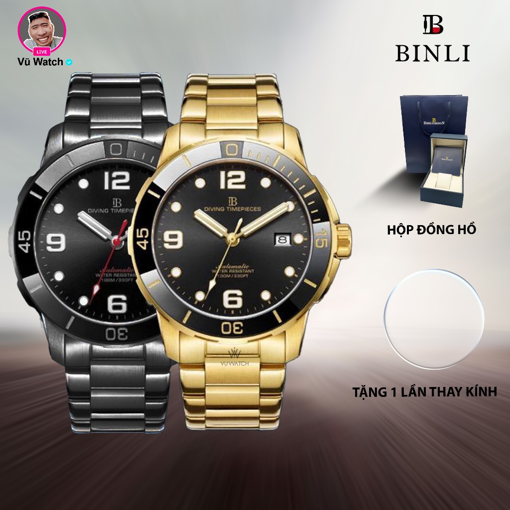 Đồng Hồ Nam BINLI BY6137G | Tặng 1 lần thay kính miễn phí | Shopee Việt Nam