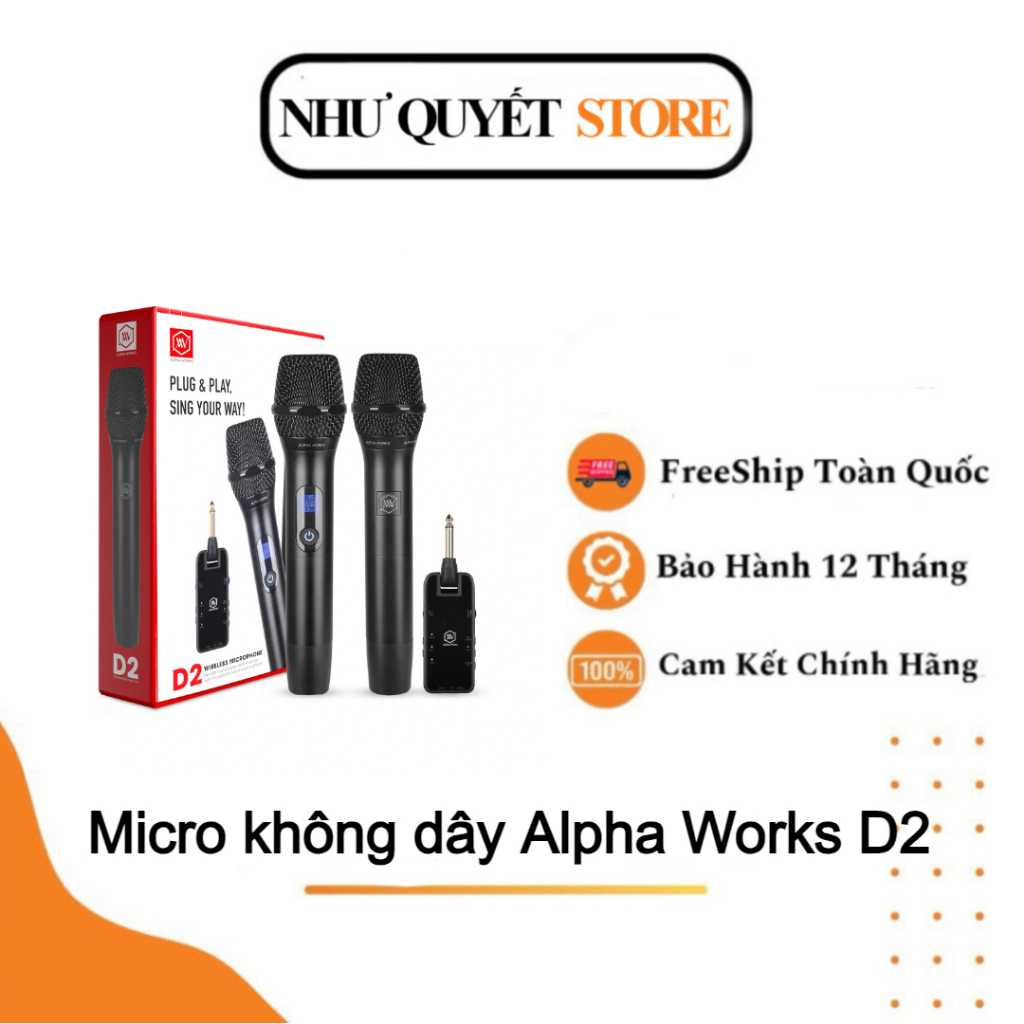 Micro Không Dây Alpha Works D2 - Chính Hãng PGI | Shopee Việt Nam