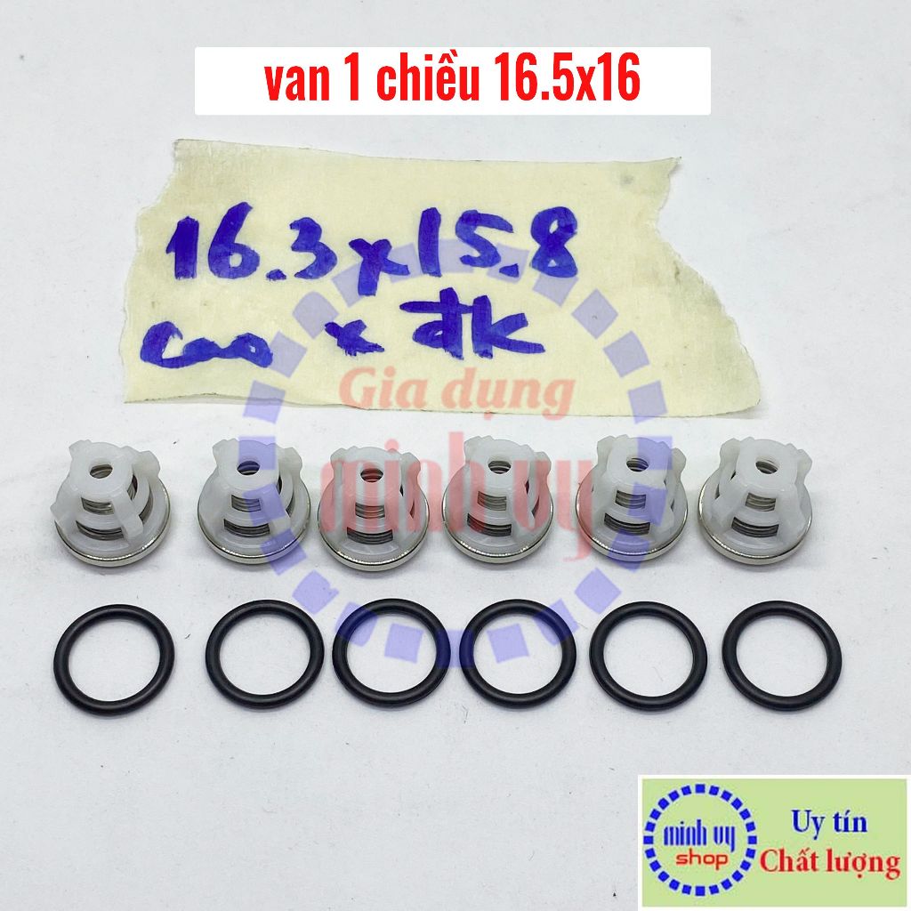 Bộ 6 lupe van 1 chiều 16.5x16mm dùng cho đầu bơm cao áp máy rửa xe trục ...
