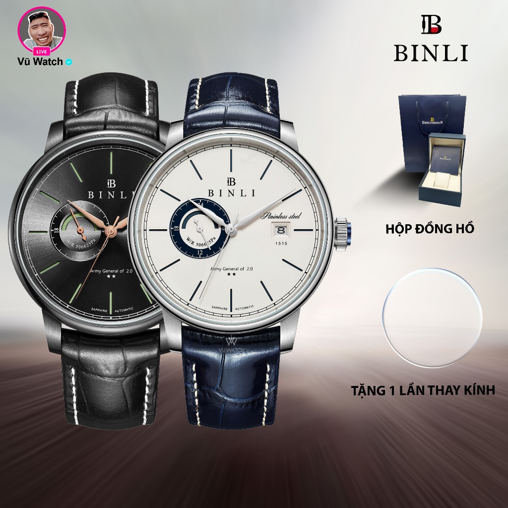 Đồng Hồ Nam BINLI BY6098G | Tặng 1 lần thay kính miễn phí | Shopee Việt Nam