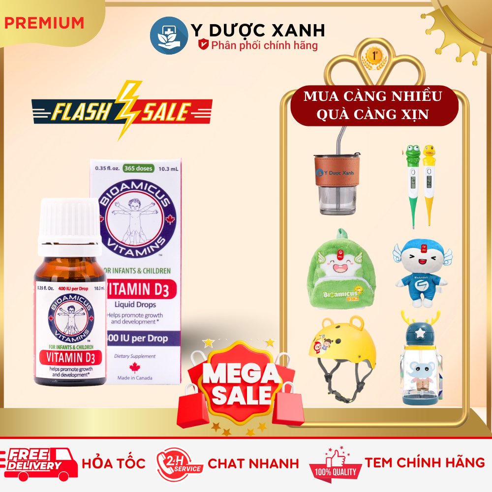 Mua [Chính Hãng] BIOAMICUS VITAMIN D3, 10ml, Bổ sung Vitamin D3 cho bé ...