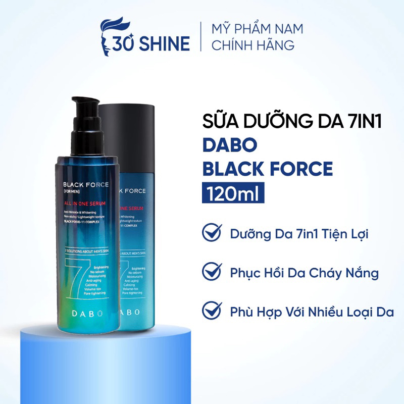 Serum dưỡng trắng da cho nam Dabo Black Force Serum For Men 120ml ...