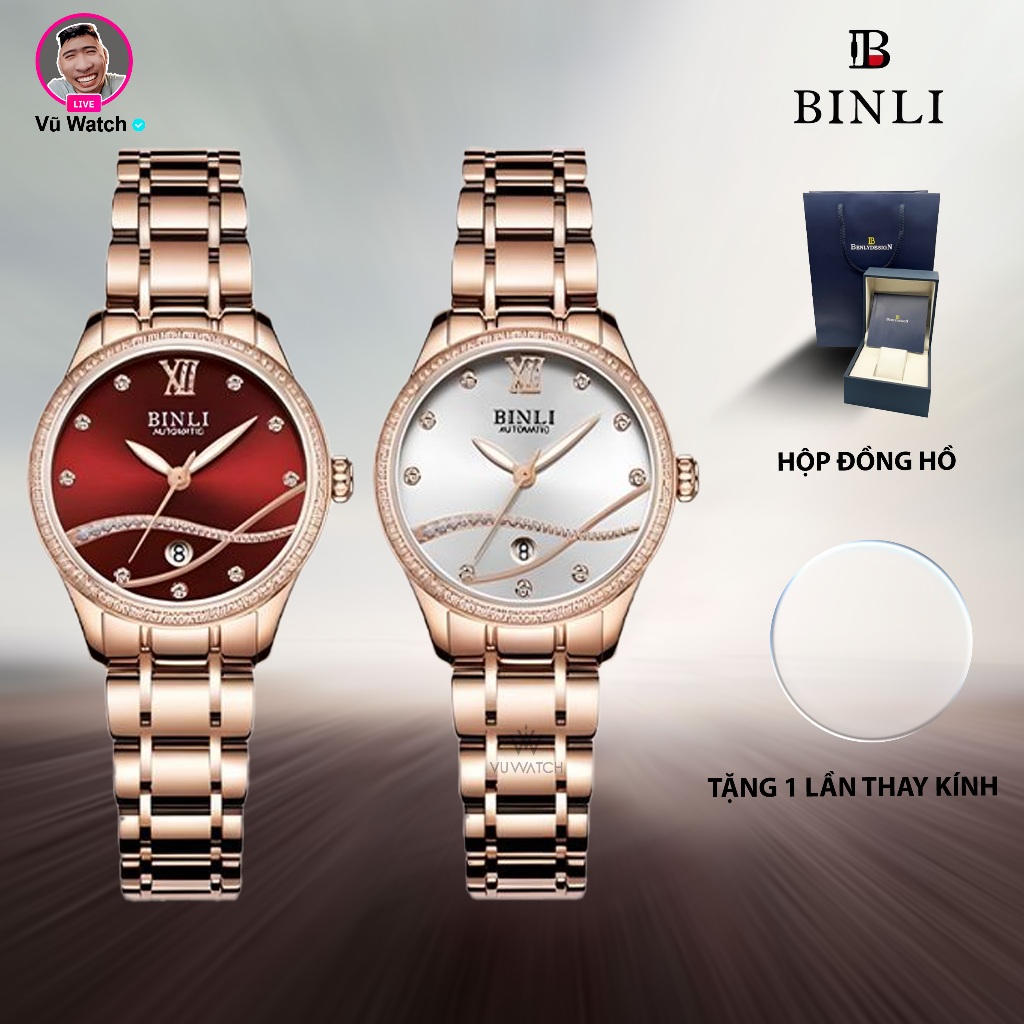 Đồng Hồ Nữ BINLI BY6157 | Tặng 1 lần thay kính miễn phí | Shopee Việt Nam