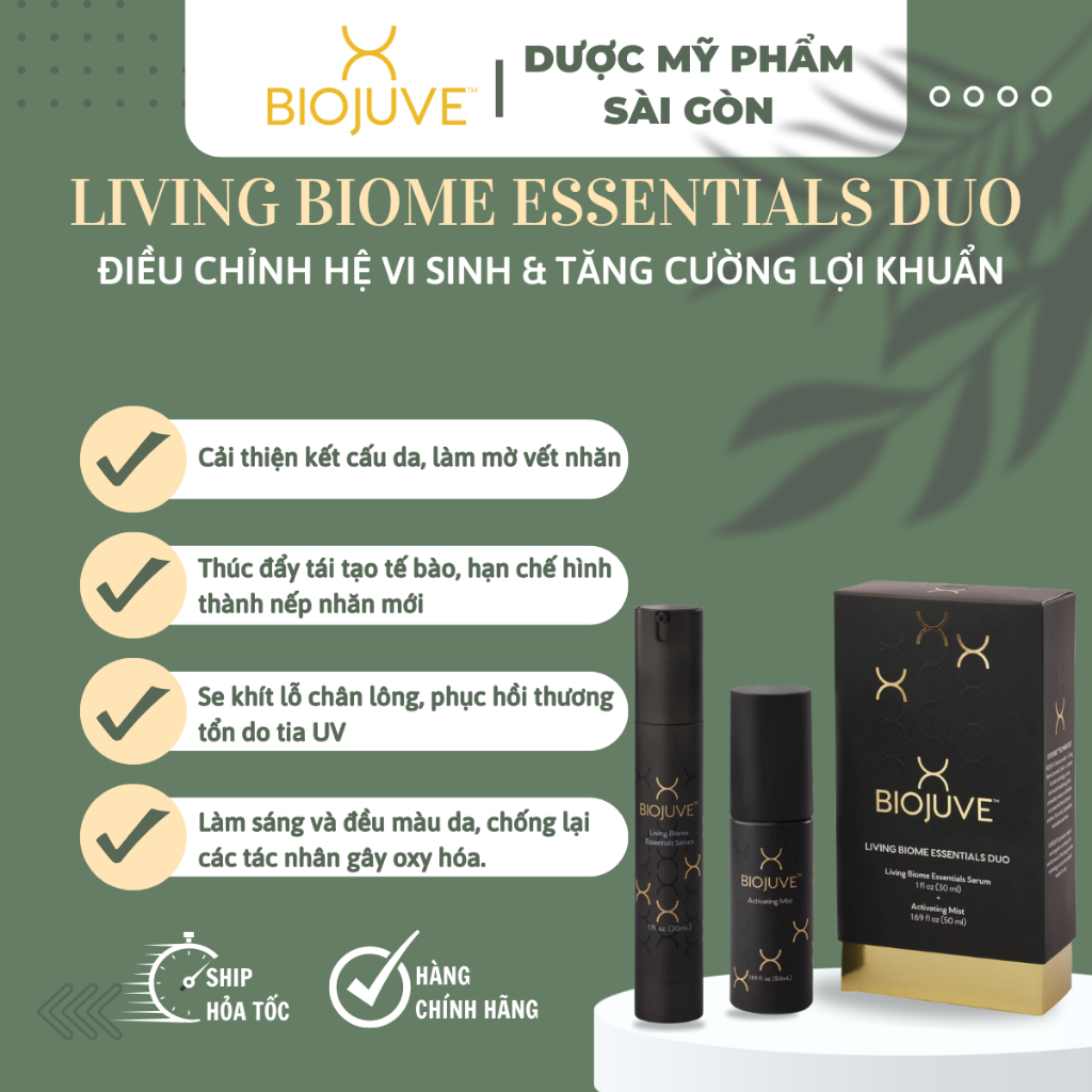 BIOJUVE Living Biome Essentials Duo – Bộ đôi điều chỉnh hệ vi sinh ...