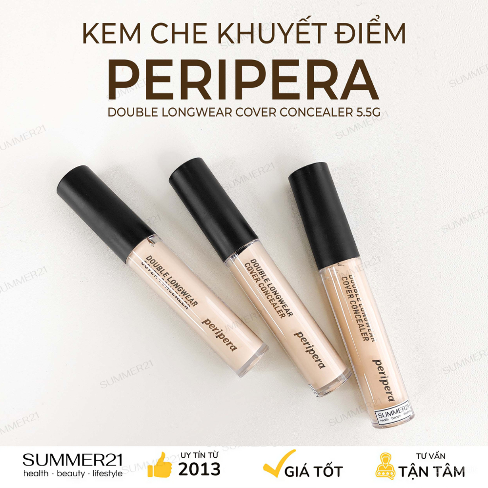Che khuyết điểm PERIPERA DOUBLE LONGWEAR COVER CONCEALER 5.5G | Shopee Việt Nam
