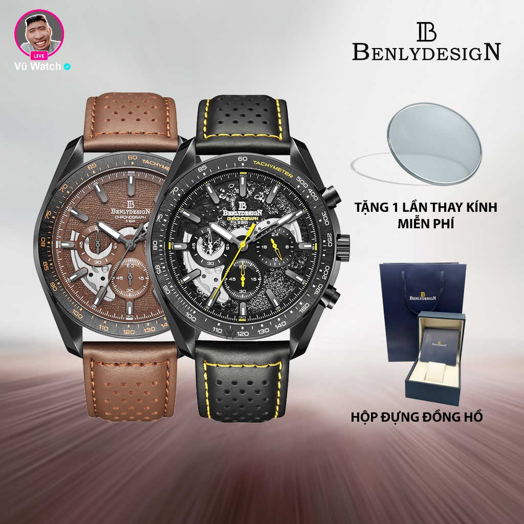 Đồng Hồ Nam BenlyDesign BL2106G | Tặng 1 lần thay kính miễn phí | Shopee Việt Nam