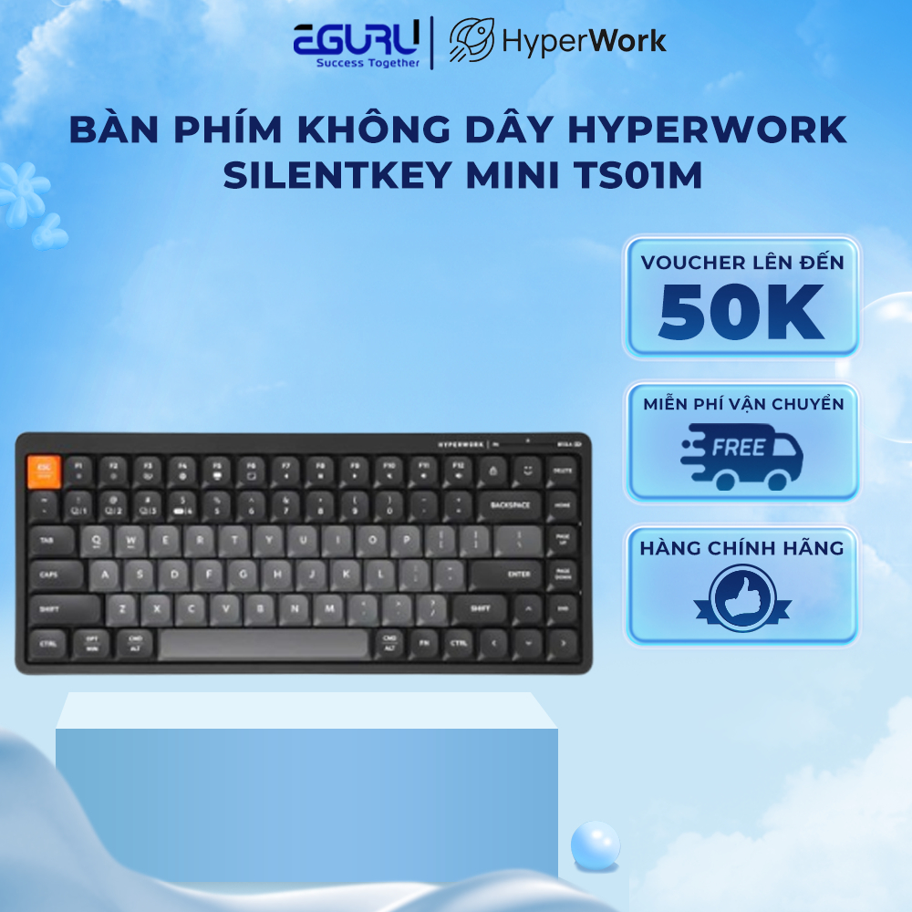 Bàn phím không dây HyperWork SilentKey Mini | TS01M | Shopee Việt Nam