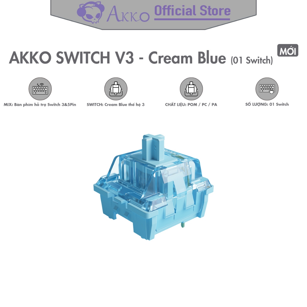 AKKO Switch V3 Cream / V3 Cream Pro / CS [ 01 Switch / Blue / Yellow ...
