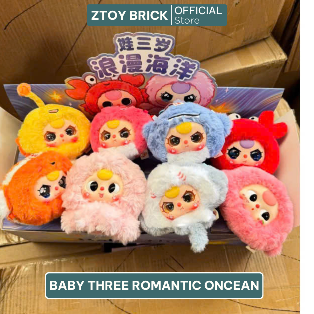 BABY THREE ĐẠI DƯƠNG Romantic Ocean -Hộp mù hải sản ngẫu nhiên Baby Three Bunny Series Vinyl ...