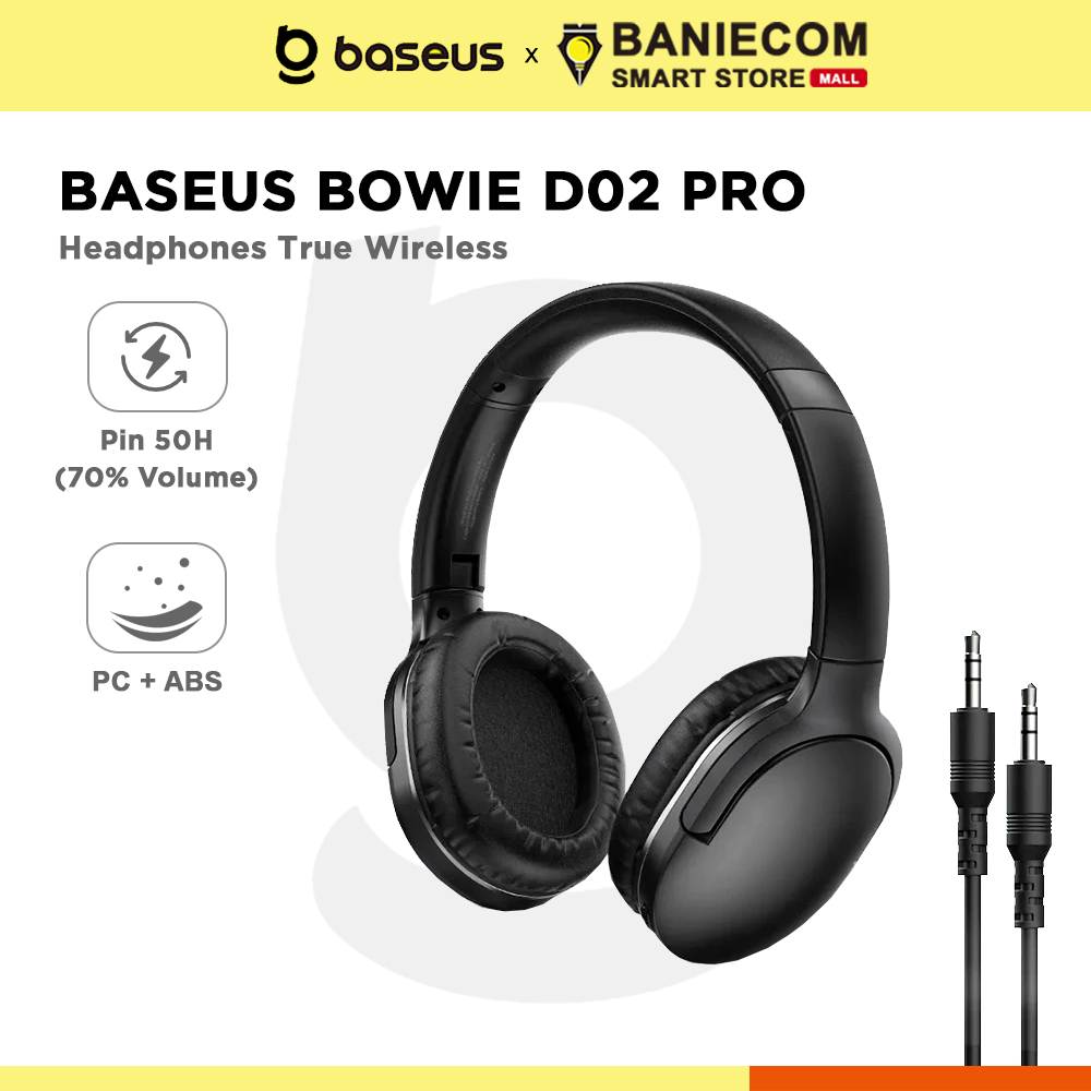 Baseus D02 Pro Wireless Headphones Bluetooth Earphone 5.3 Foldable ...
