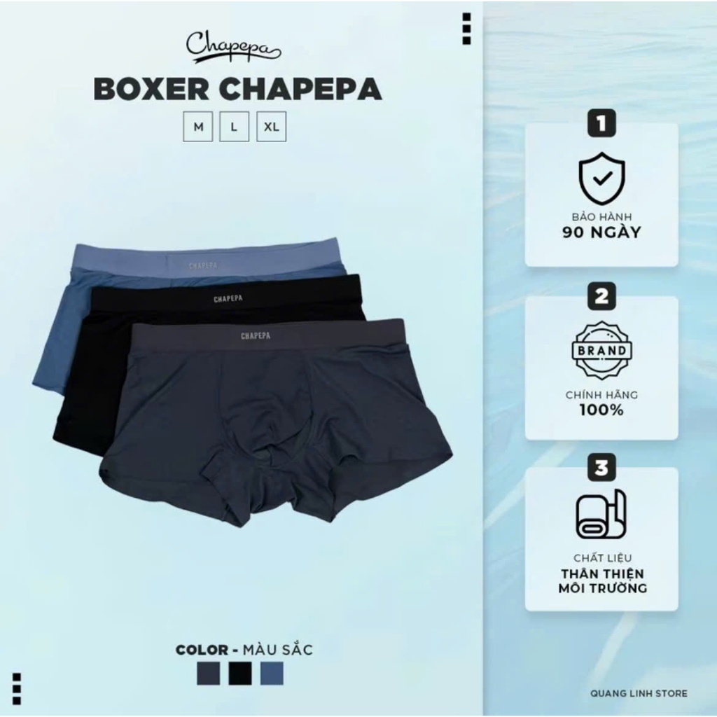 Combo 3 quần ship Boxer Chapepa QA 03 Quang Linh store | Shopee Việt Nam